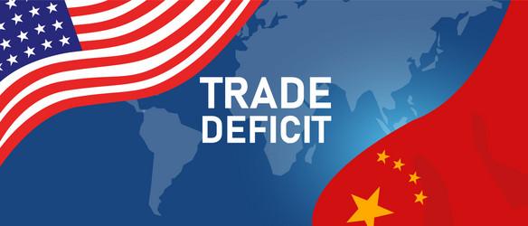 Usa vs china trade war Royalty Free Vector Image