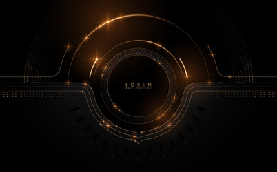 Abstract black and gold shapes background Vector Image
