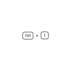 Keyboard shortcut ctrl c sign copy eps ten Vector Image