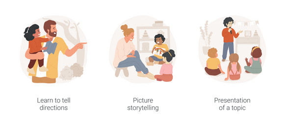 Presentation of a topic isolated cartoon Vector Image