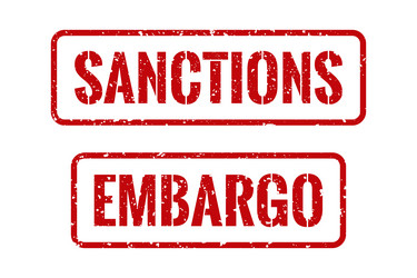 Economic sanctions flat Royalty Free Vector Image