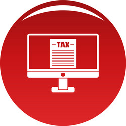 Tax icon red Royalty Free Vector Image - VectorStock