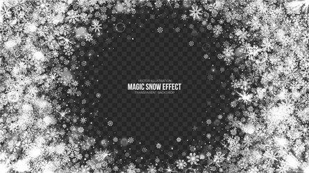 3d snow frame Royalty Free Vector Image - VectorStock