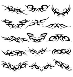 Tribal scroll flourish Royalty Free Vector Image