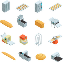 Bread and bakery icons set Royalty Free Vector Image