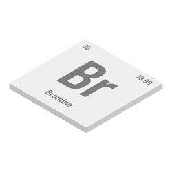 Bromine br periodic table element Royalty Free Vector Image