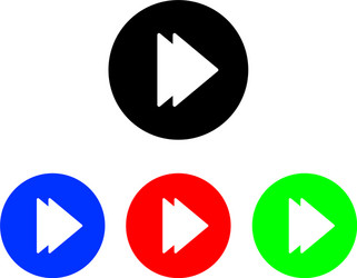 Forward button sign line icon ui control Vector Image