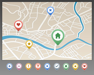 Mapping pins icon Royalty Free Vector Image - VectorStock