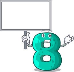 Cowboy raster version cartoon shaped number eight Vector Image