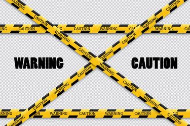 Caution lines isolated warning tapes Royalty Free Vector