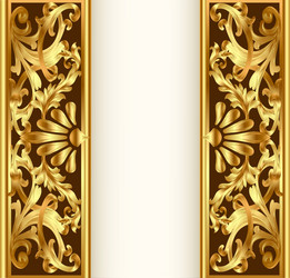 Background a frame about gold a pattern Royalty Free Vector