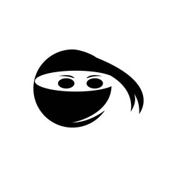 Ninja face logo Royalty Free Vector Image - VectorStock