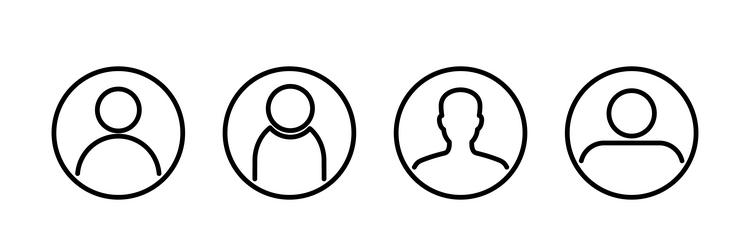 People icon set person icon user icon Royalty Free Vector