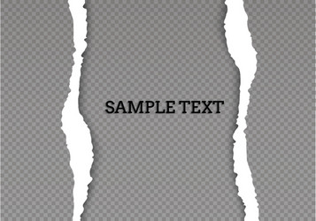 Seamless ripped paper and transparent background Vector Image