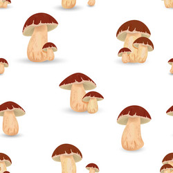 Seamless texture with forest mushroom Royalty Free Vector