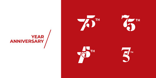 75 year anniversary logos for birthday celebration