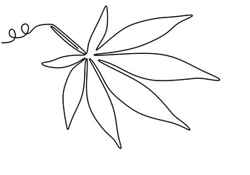 Cannabis Leaf Line Drawing Vector Images (over 900)