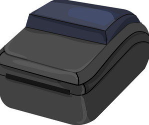 Scanner printer paper cartoon Royalty Free Vector Image