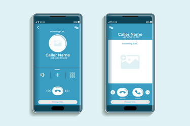 Phone call screen interface Royalty Free Vector Image
