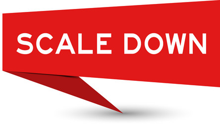 Red paper speech banner with word scale up Vector Image