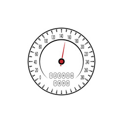 Speedometer icon is black and has an oval shape Vector Image