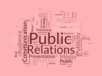 Word cloud background concept for public Vector Image