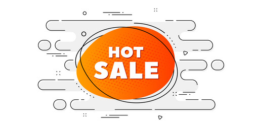 Hot sale banner discount sticker shape Royalty Free Vector