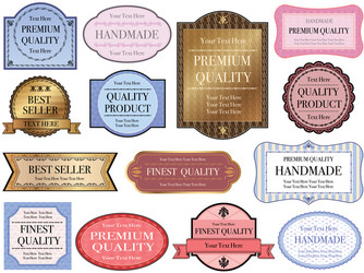 Vintage labels collection set Royalty Free Vector Image