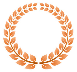 Laurel wreath icon emblem made of branches Vector Image