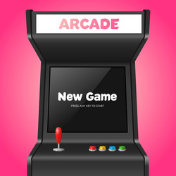 Arcade game screen copy space on interface Vector Image