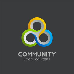 United community logo design company Royalty Free Vector