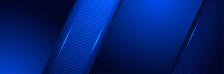 Wave networking neon style blue wide banner Vector Image