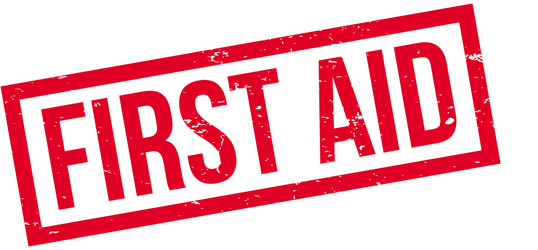 First aid rubber stamp Royalty Free Vector Image