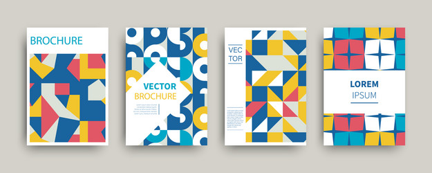 Logo set design abstract business modern icons Vector Image