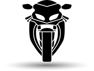 Motorcycle icon front view Royalty Free Vector Image
