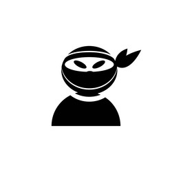 Ninja face logo Royalty Free Vector Image - VectorStock