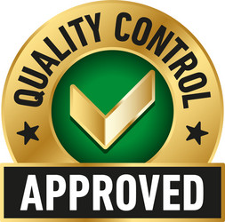 Quality control approved icon Royalty Free Vector Image