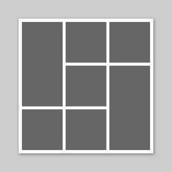 Black photo frame collage template Royalty Free Vector Image