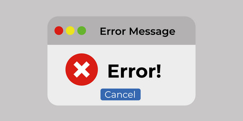 Classic system error warning dialog Royalty Free Vector
