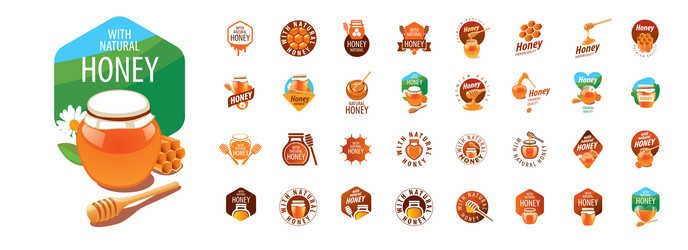 Honey logo Royalty Free Vector Image - VectorStock