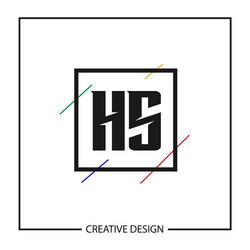Initial letter hs logo template design Royalty Free Vector