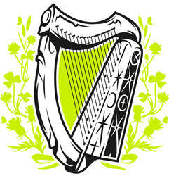 Ireland harp musical instrument Royalty Free Vector Image