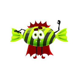 Cartoon toffee caramel candy characters Royalty Free Vector