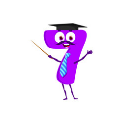 Cute and funny colorful 11 number characters Vector Image