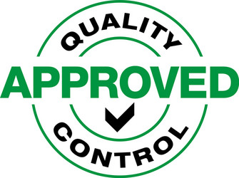 Quality control approved icon Royalty Free Vector Image