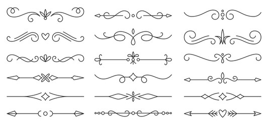 Filigree Underline Vector Images (over 320)