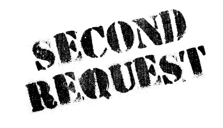 Second request rubber stamp Royalty Free Vector Image