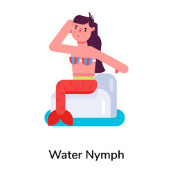 Water nymph Royalty Free Vector Image - VectorStock