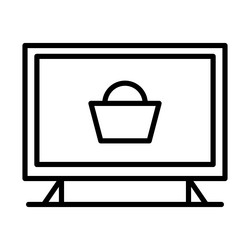 Television advertisement marketing icon Royalty Free Vector
