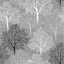 Tree seamless pattern Royalty Free Vector Image